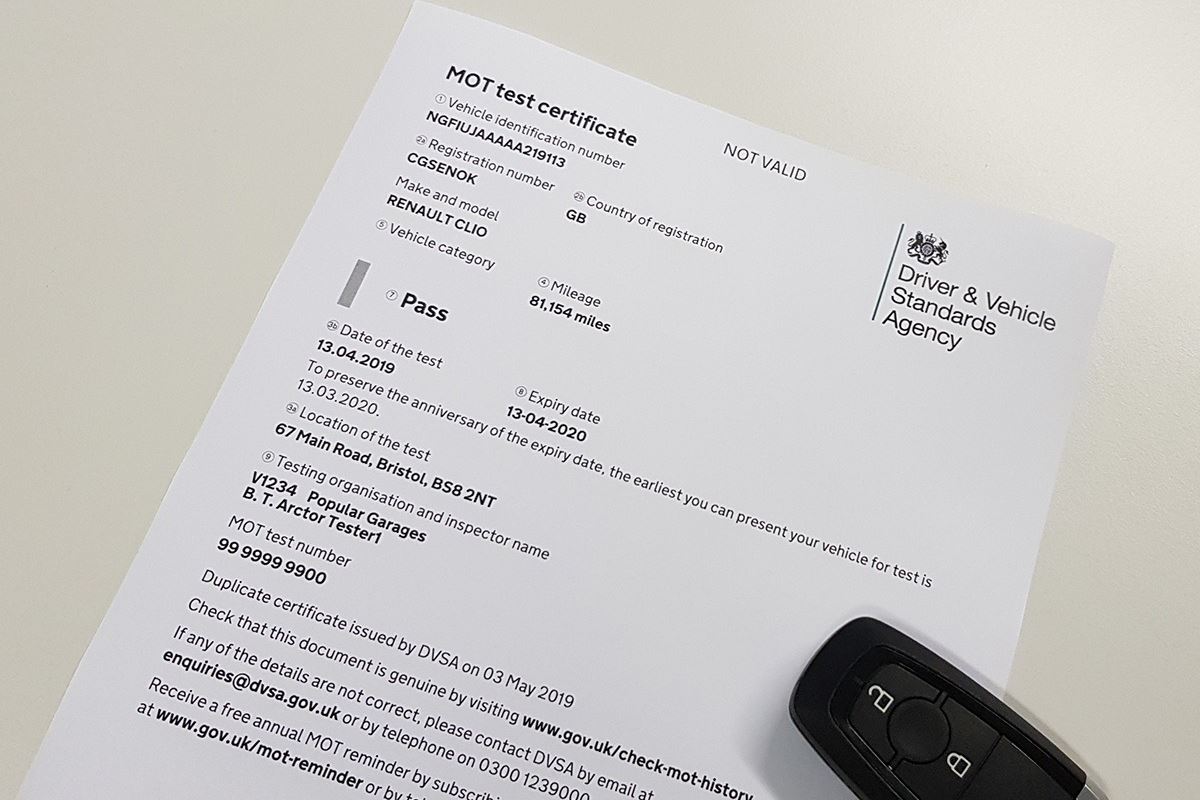 Print Your Own MoT Certificate With New And Free DVSA Online Service 